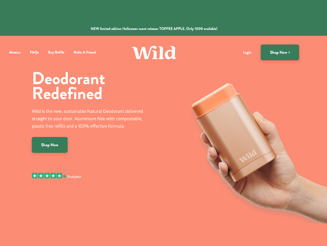 英国天然香体剂创业品牌 Wild Cosmetics 完成200万英镑种子轮融资 - C2CC传媒